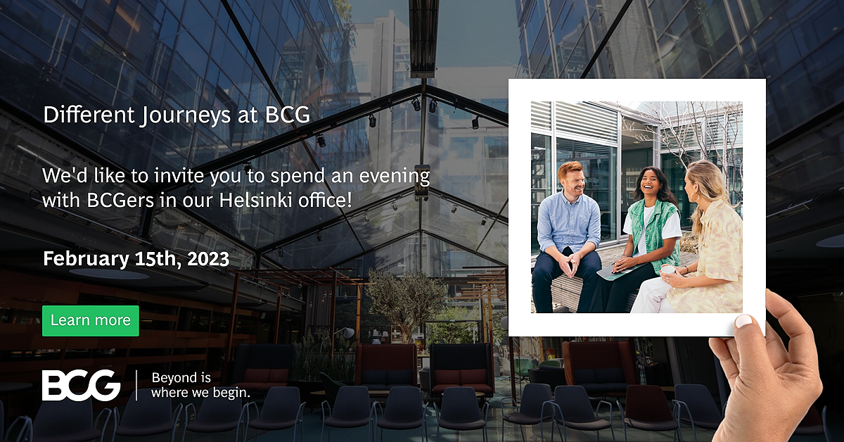 Different Consulting Journeys at BCG – Aalto BT ry